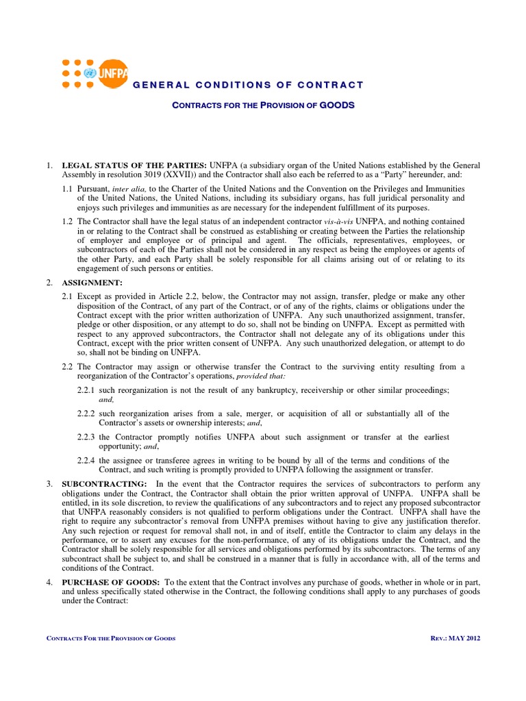 General Conditions Contracts Goods | PDF | Indemnity | Liability Insurance