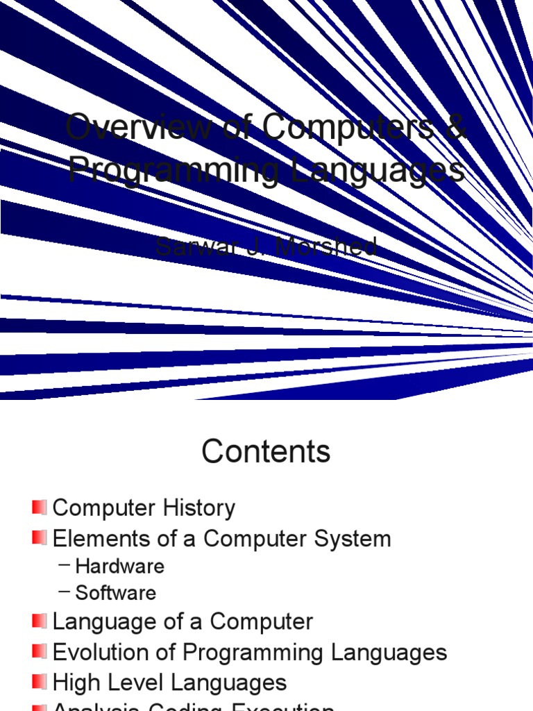 Computers and Programming Languages Overview | PDF | Assembly Language ...
