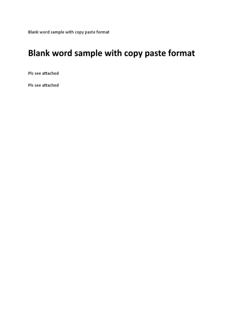 Blank Word Copy Paste Sample | PDF | Foreign Language Studies