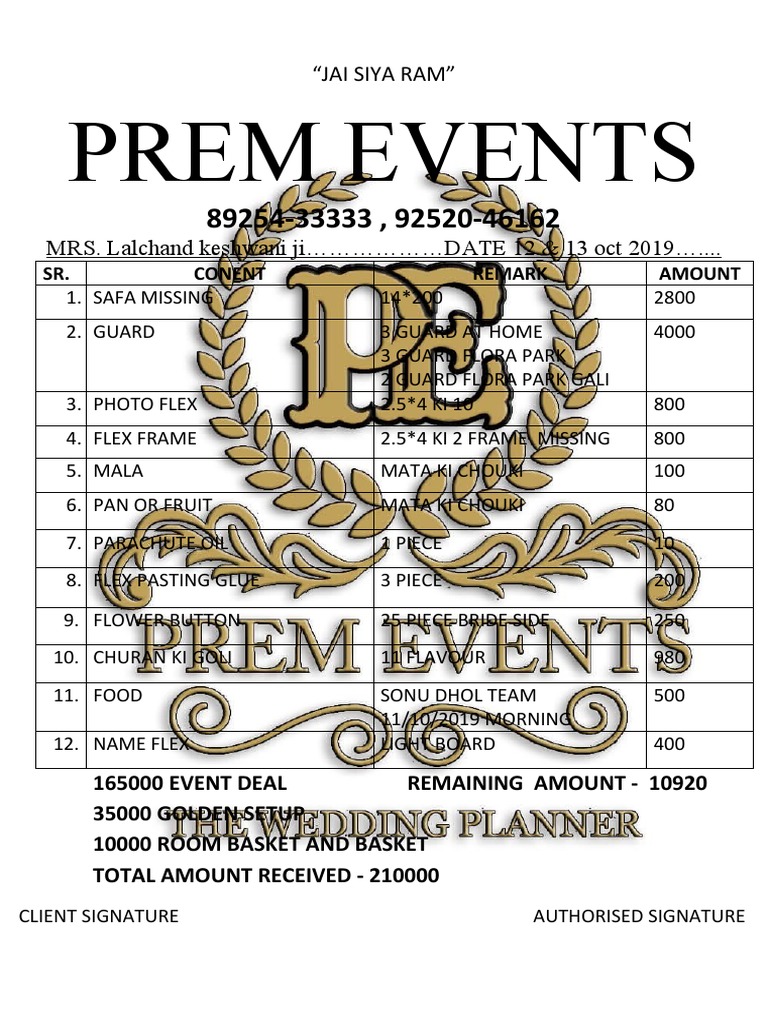 PREM EVENT Lalu Bhaisab | PDF