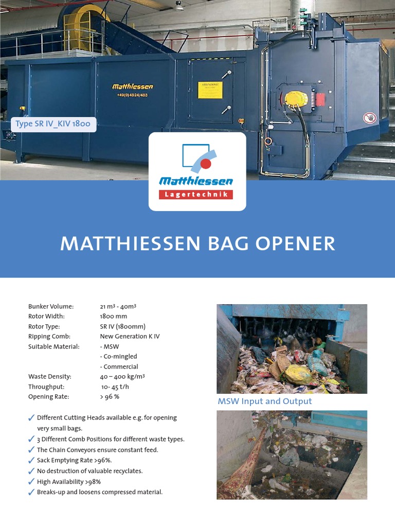 Matthiessen Flyer BagOpener | PDF | Equipment | Manufactured Goods