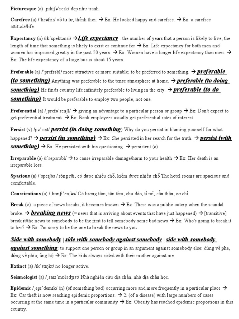 Picturesque, carefree words explained | PDF