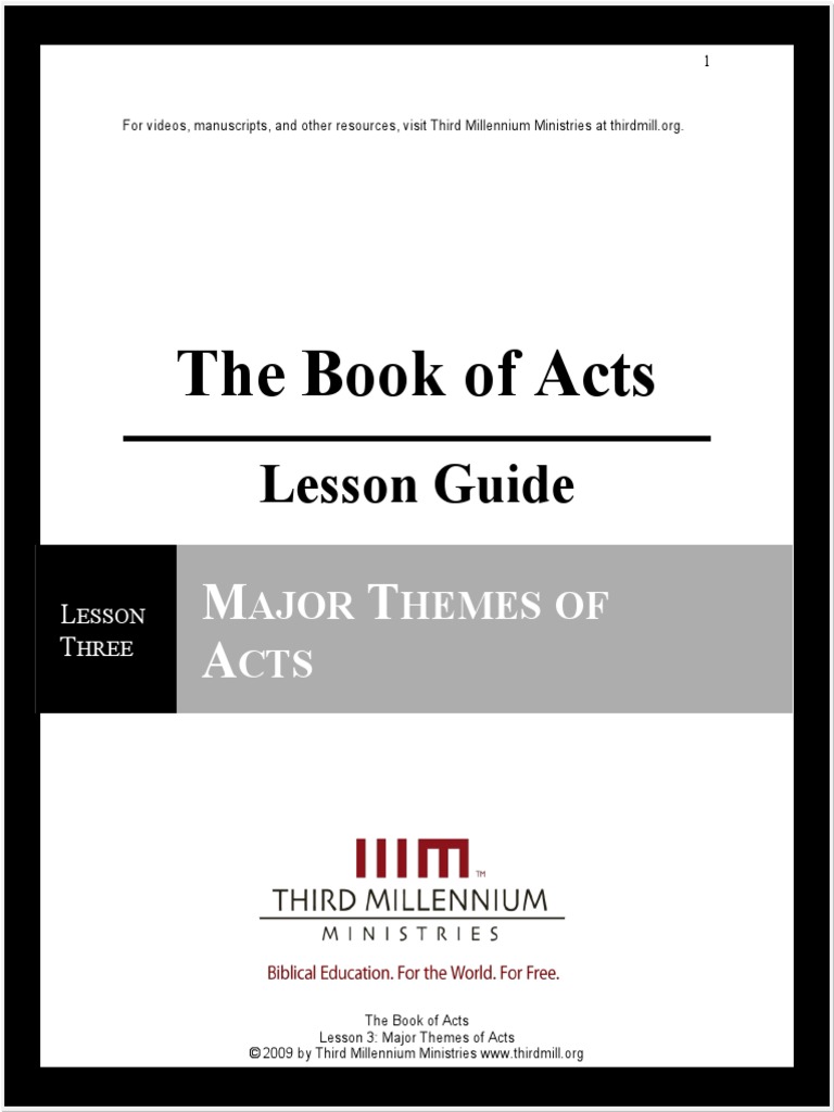 The Book of Acts: Lesson Guide | PDF | Acts Of The Apostles | Pentecost
