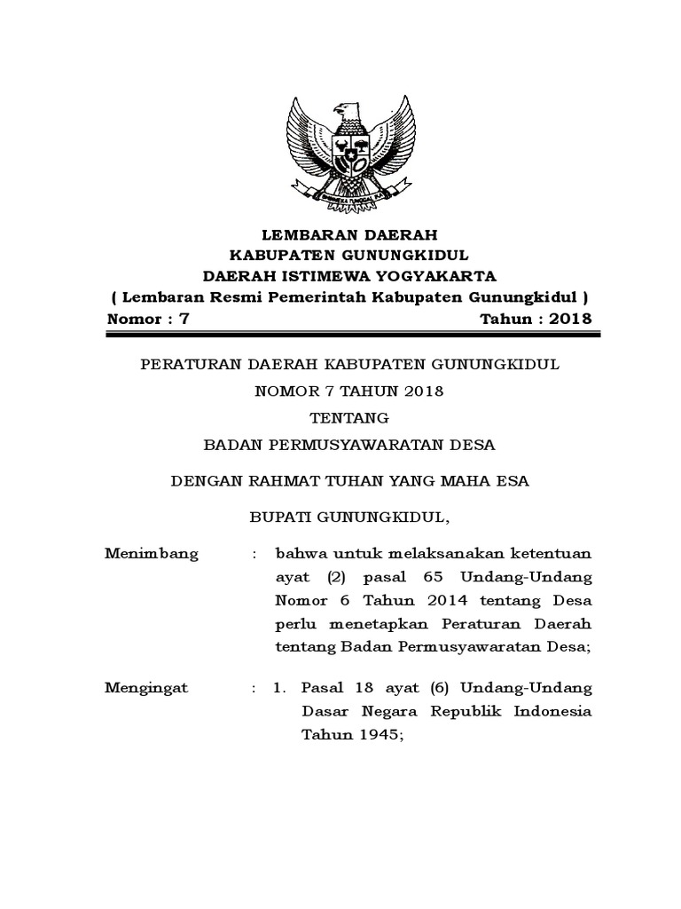 Perda-7-2018 BPD | PDF