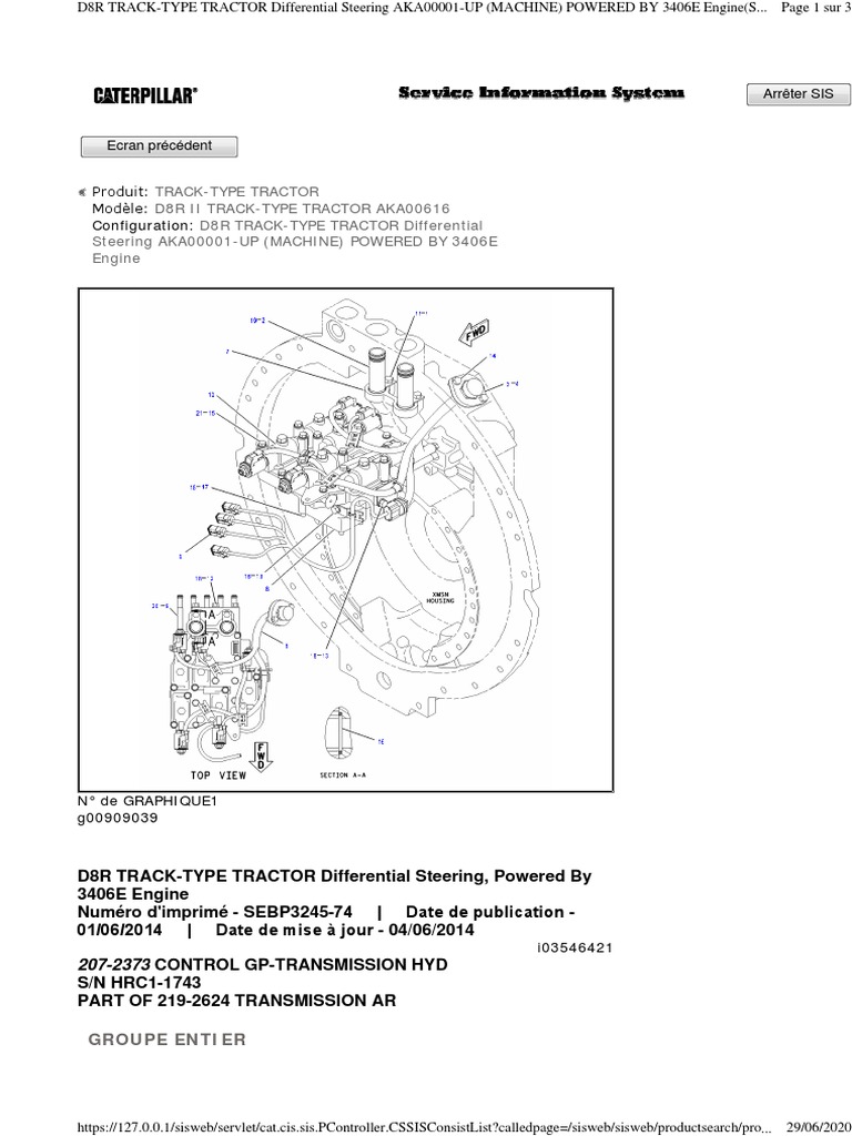 Track-Type Tractor D8R Ii Track-Type Tractor Aka00616 D8R TRACK-TYPE TRACTOR Differential ...