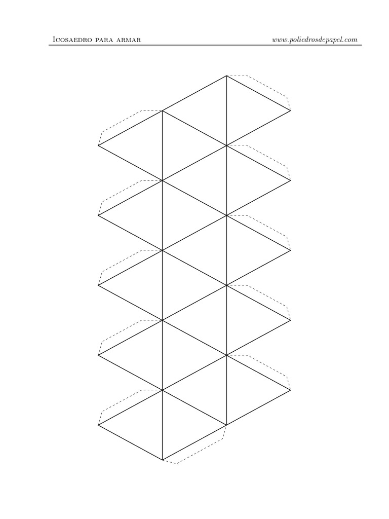 Cómo armar un icosaedro de papel | PDF