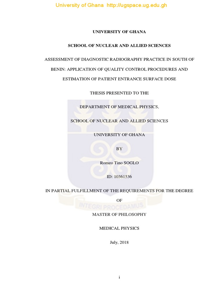 University of Ghana | PDF | Ct Scan | Radiography