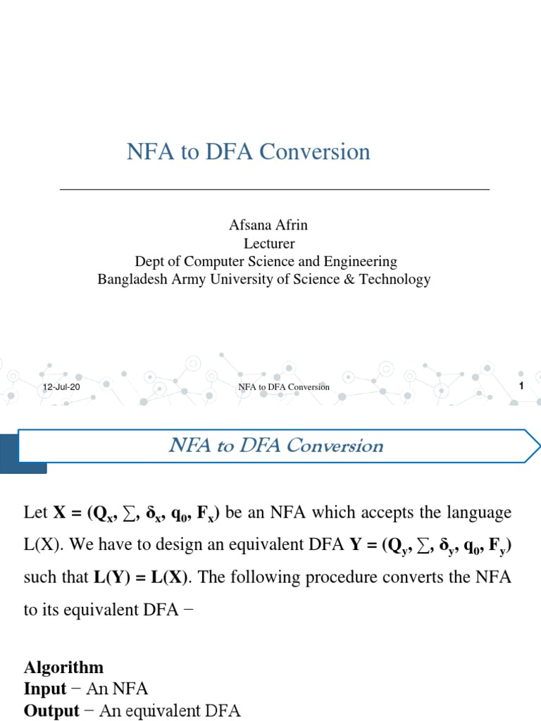 NFA To DFA Conversion | PDF | Theory Of Computation | Discrete Mathematics
