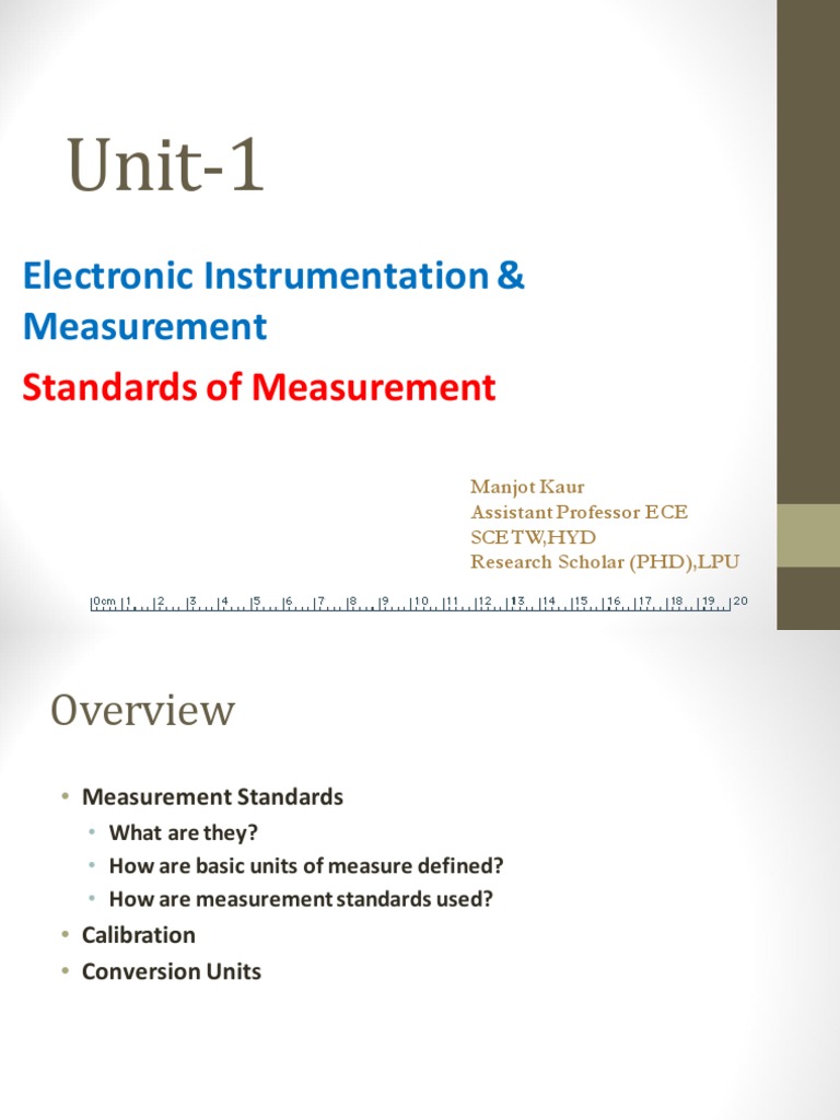 Measurement Standards Overview | PDF | International System Of Units ...