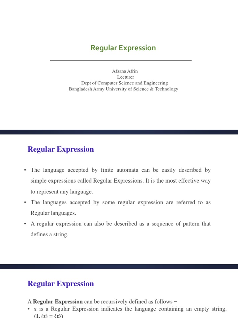 Regular Expression | PDF | Regular Expression | Theory Of Computation