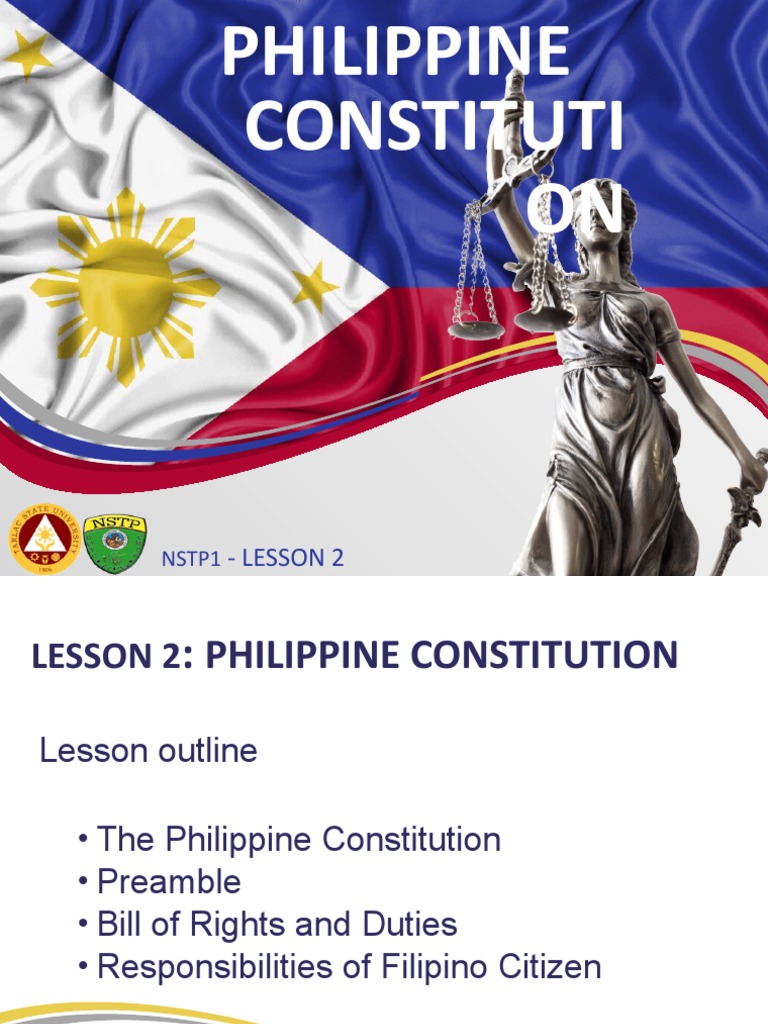 LESSON2 Philippine Constitution | PDF | President Of The Philippines ...