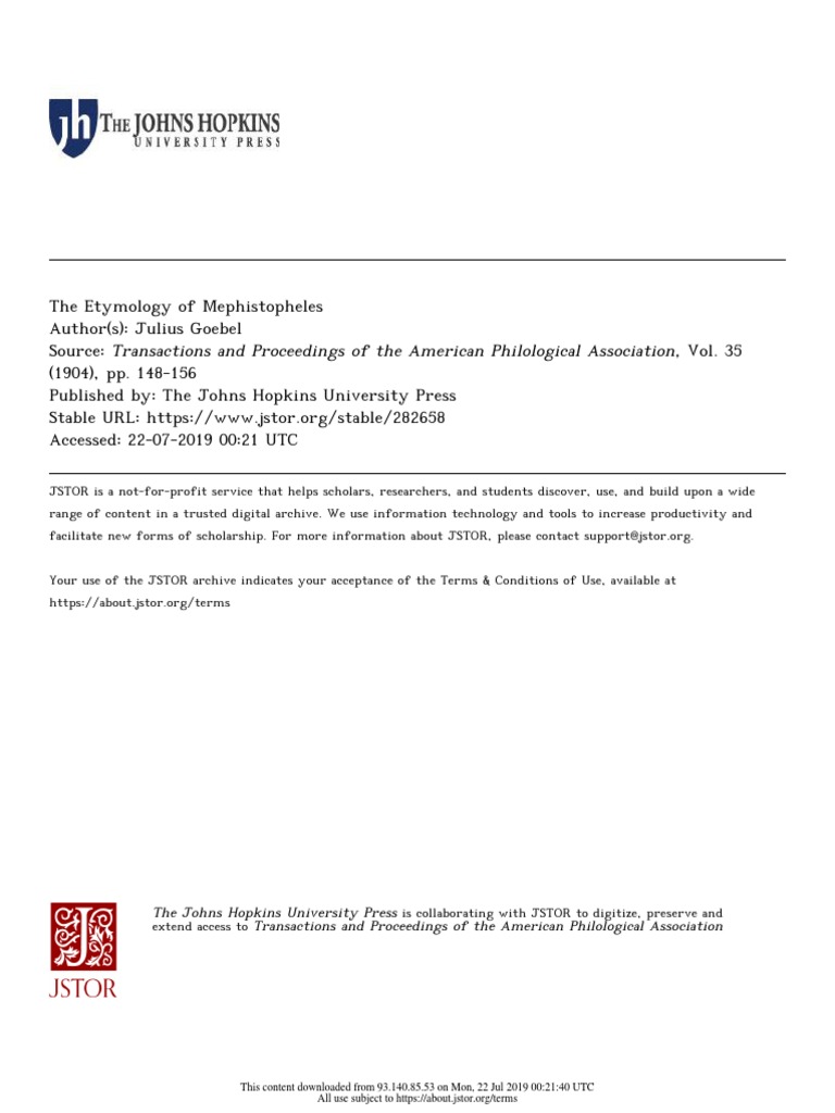 Etimologija Mefistofelesa | PDF | Hermes Trismegistus | Alchemy