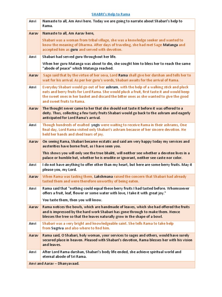 Shabri Help To Rama | Download Free PDF | Religion And Belief | Jainism