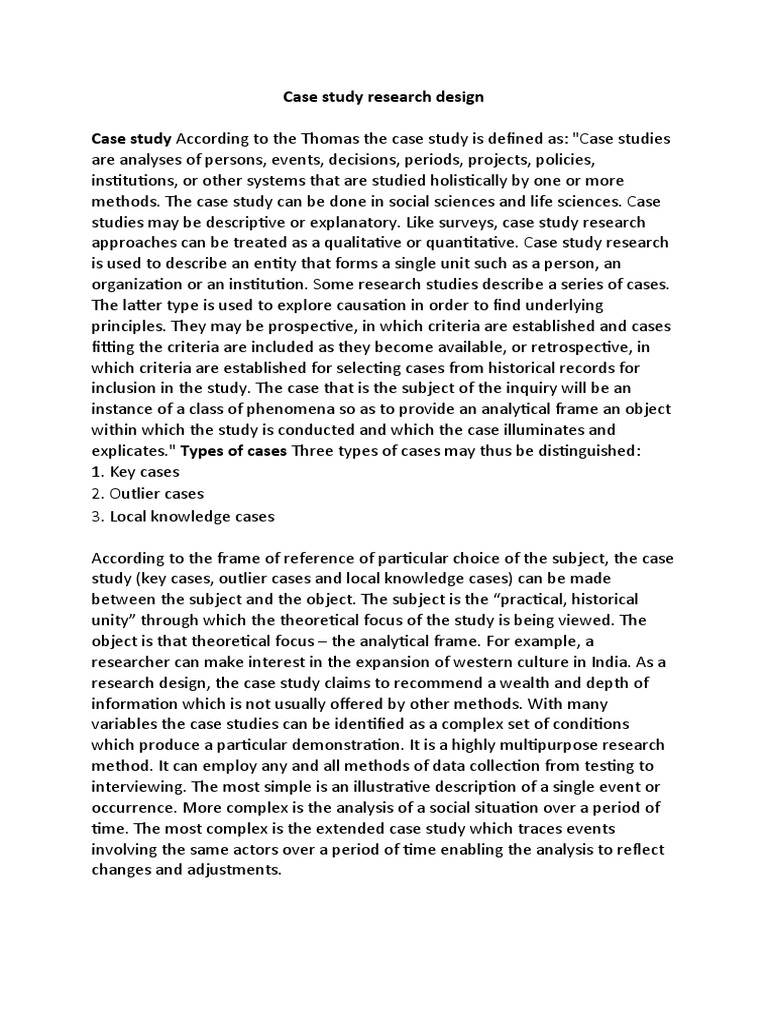 Case Study Research Design | PDF | Case Study | Empiricism