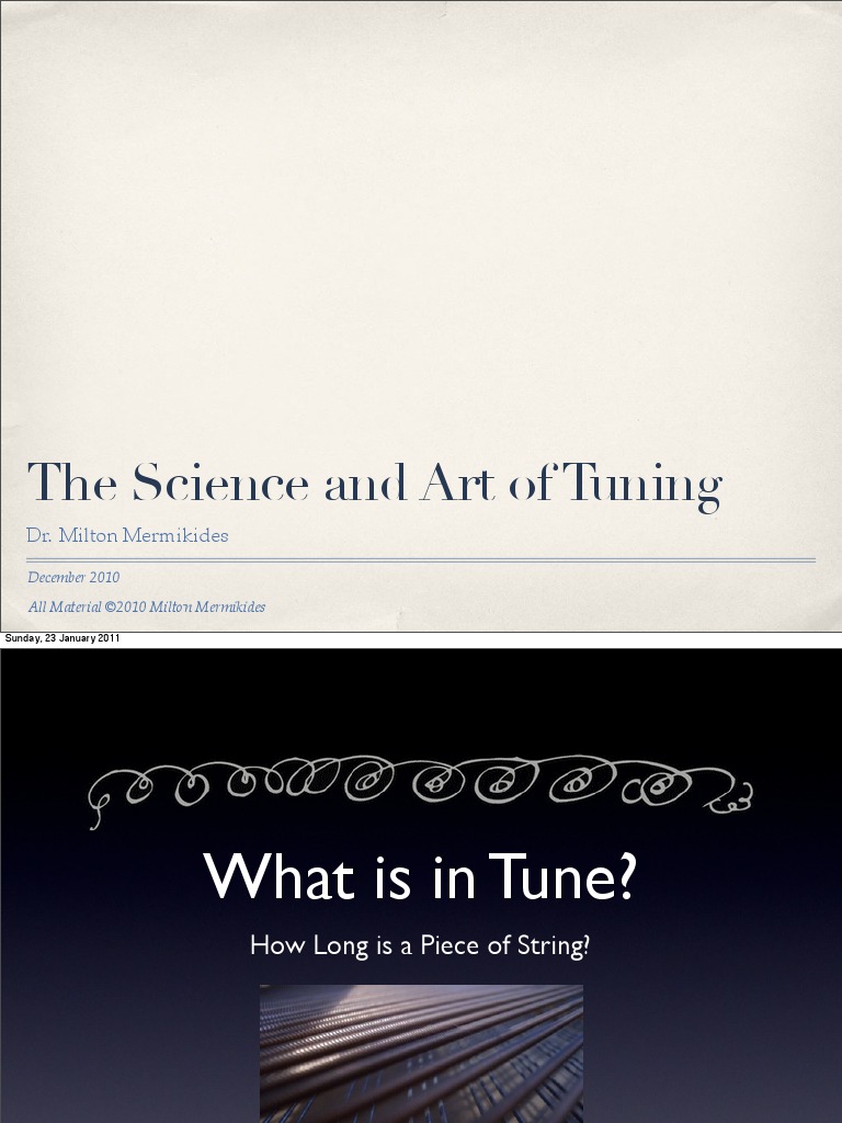 The Science and Art of Tuning | PDF | Cent (Music) | Musical Compositions