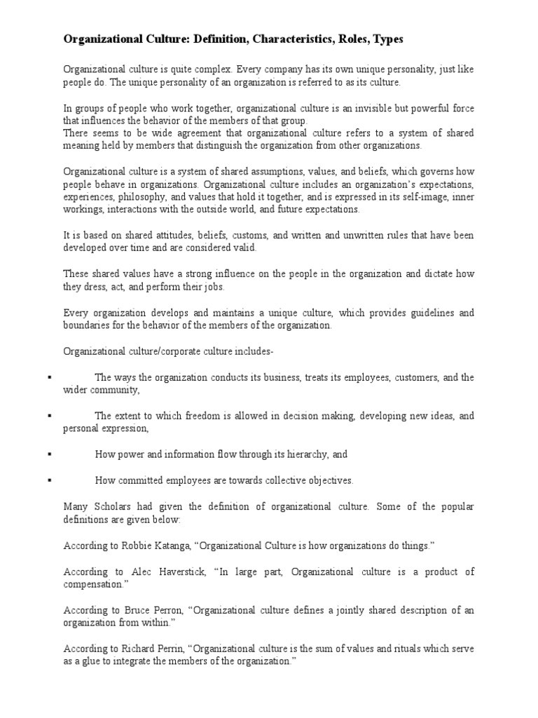 Understanding Organizational Culture | PDF | Organizational Culture | Goal