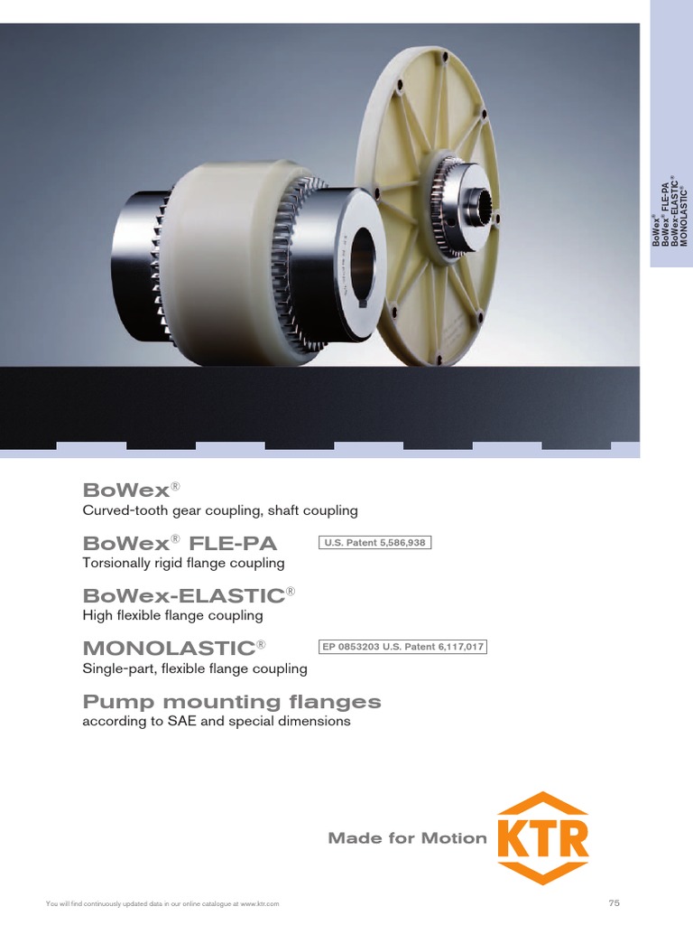 Bowex Bowex Fle-Pa Bowex-Elastic Monolastic Pump Mounting Flanges | PDF ...