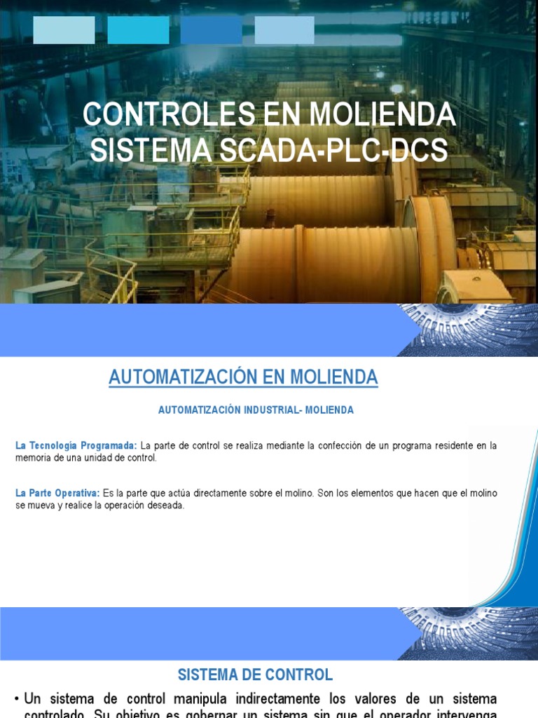 CONTROLES EN MOLIENDA-Sistema Scada-PLC-DCS PDF | PDF | Scada | Controlador lógico programable