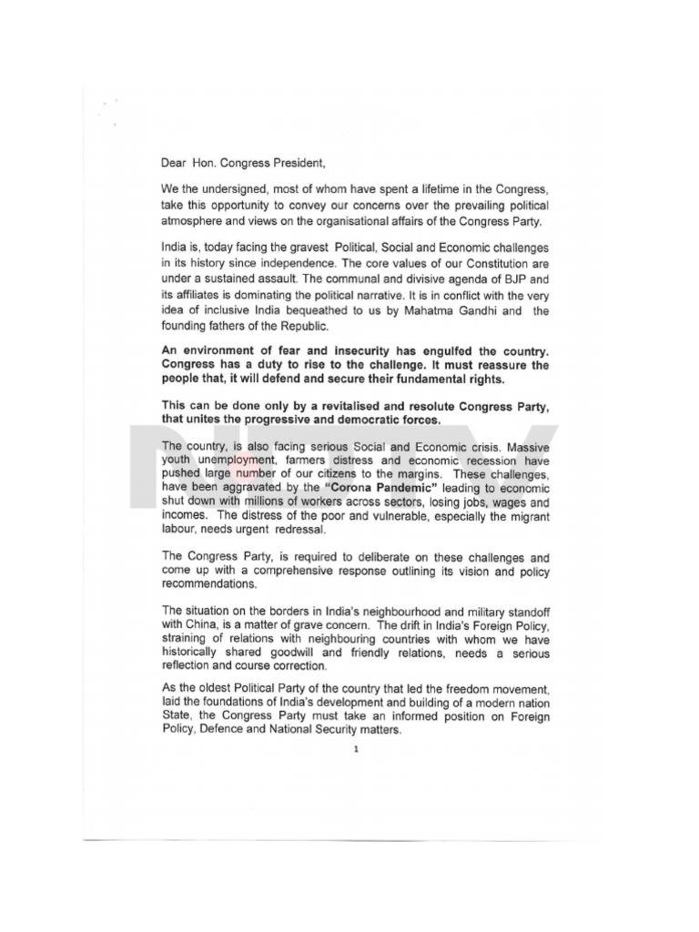 Congress Letter | PDF