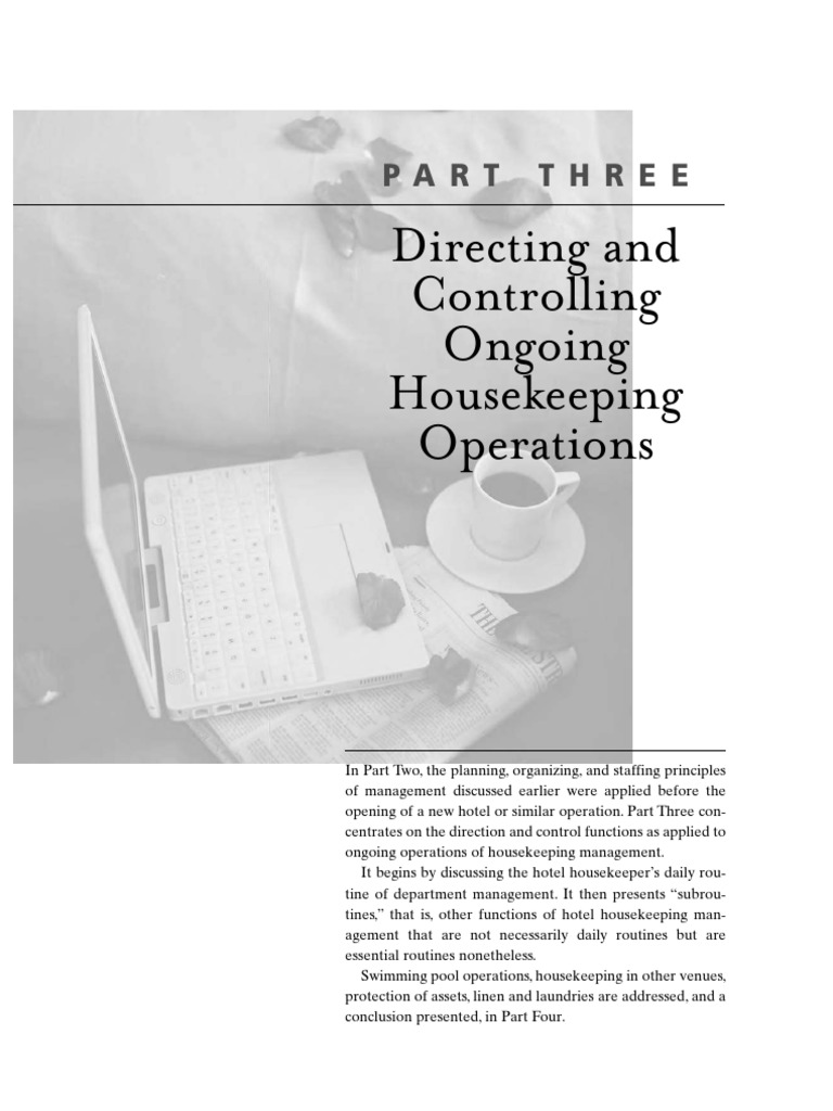 Part 3 Chapter 10 - The Hotel Housekeeping Daily Routine of Department ...