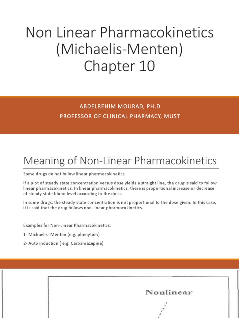 Non Linear Pharmacokinetics | PDF