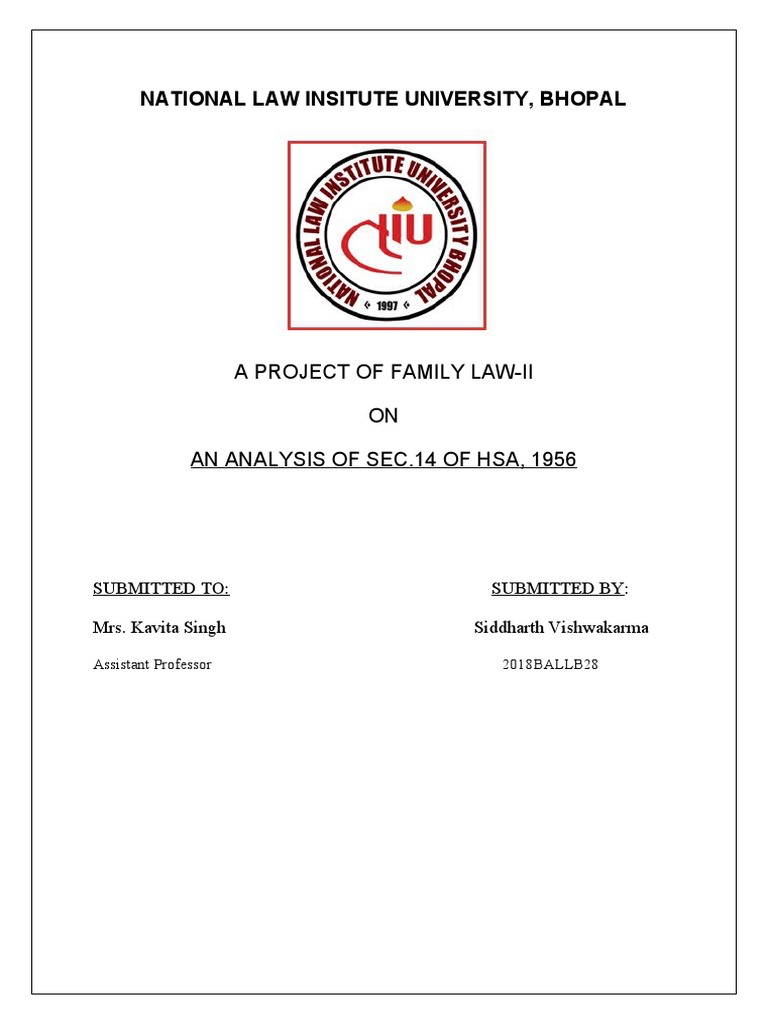 Analysis of Section 14 of HSA 1956 | PDF | Ownership | Property