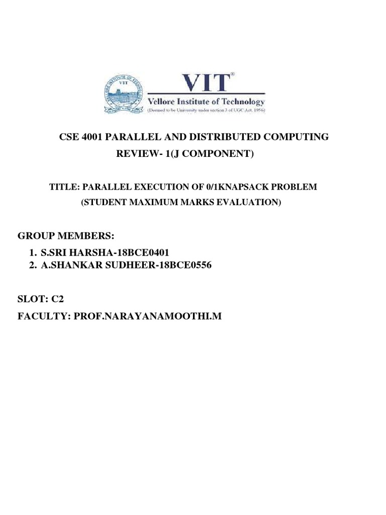 PDC Review 1 | PDF | Parallel Computing | Algorithms