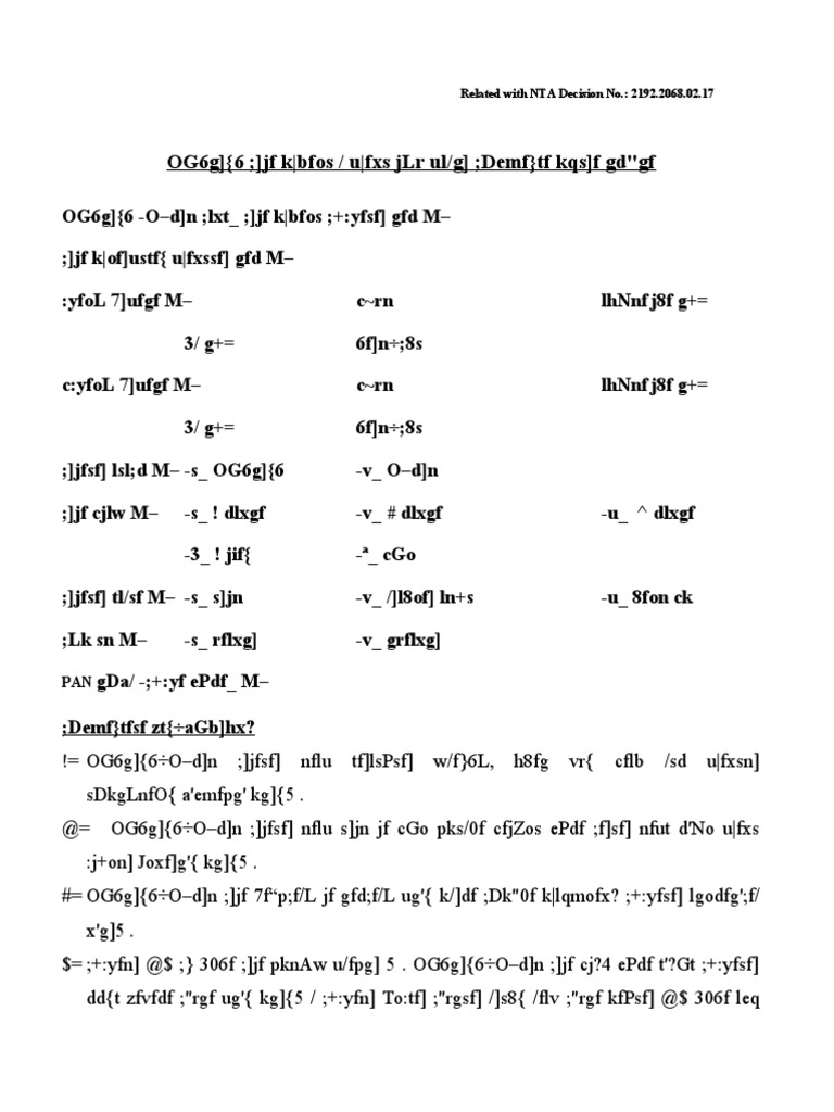 NTA Decision No.: 2192.2068.02.17 Internet Service Provider Agreement ...