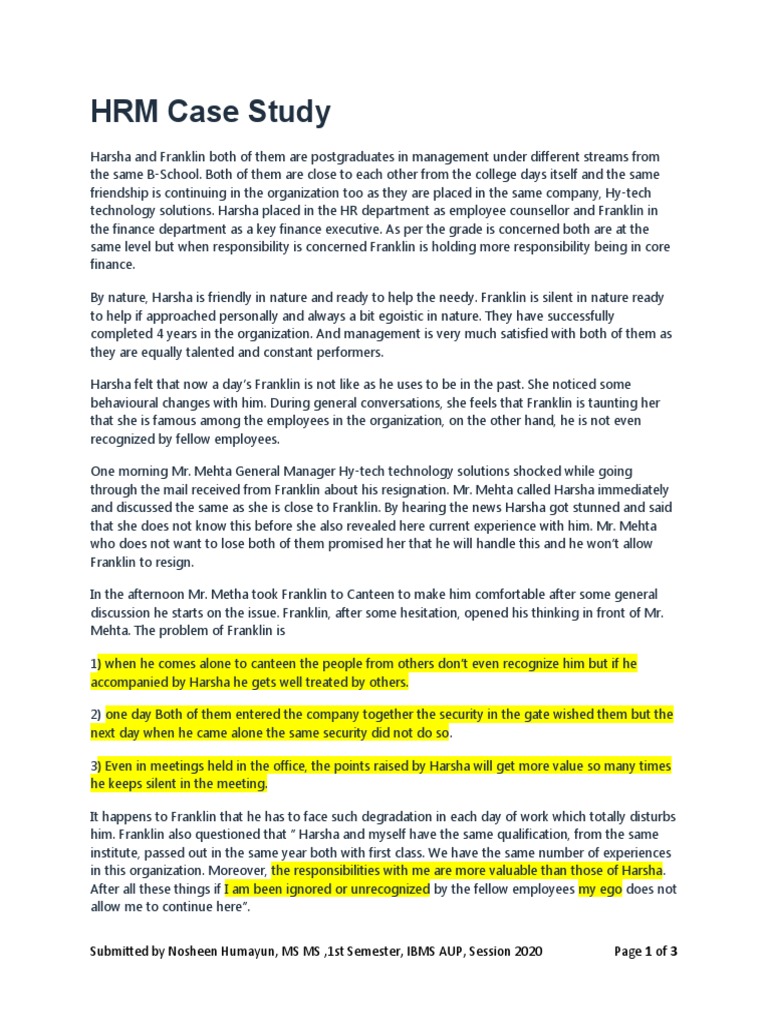 Case Study - Solved | PDF