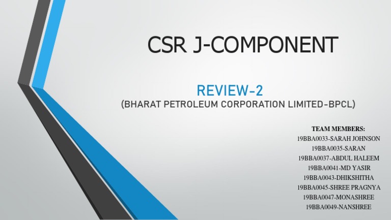 CSR Team Members for BPCL Review | PDF