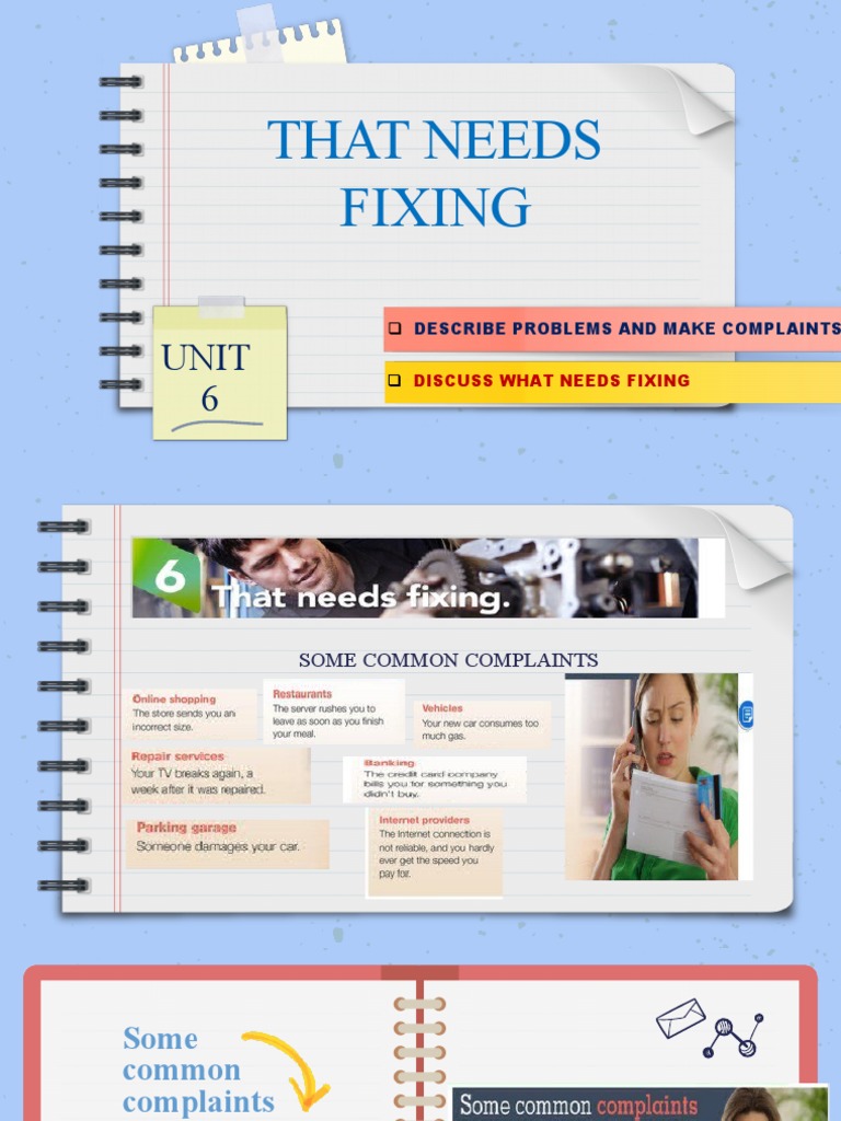 That Needs Fixing: Unit 6 | PDF | Language Arts & Discipline