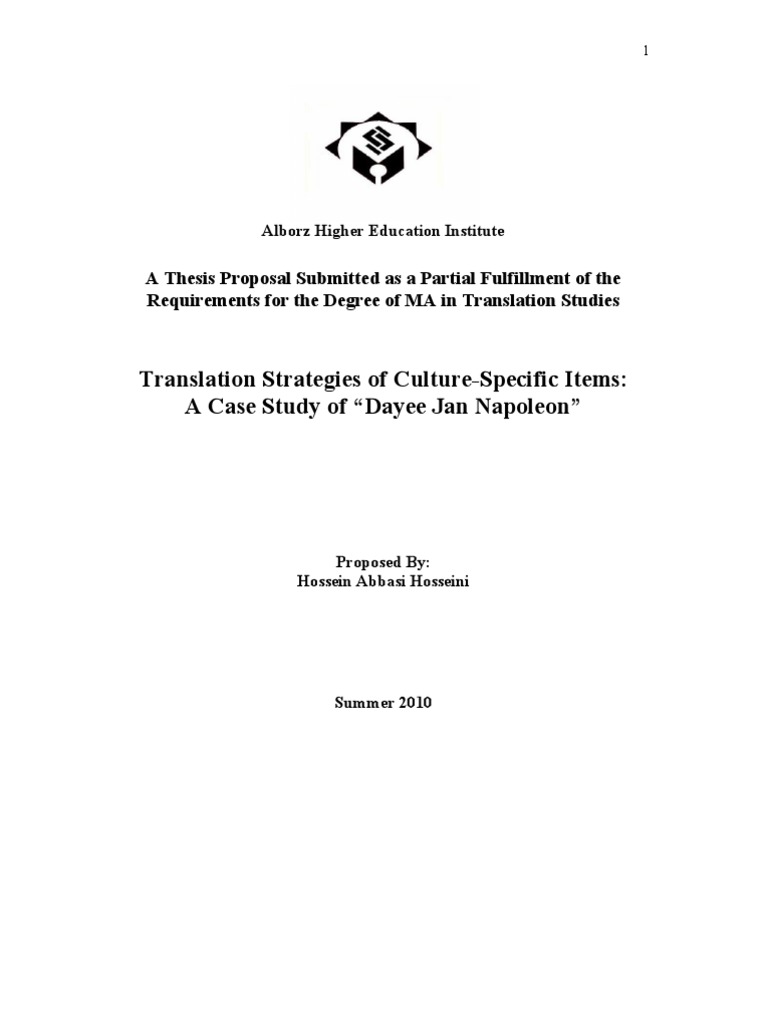 Translation Strategies for Culture-Specific Items | PDF | Translations ...