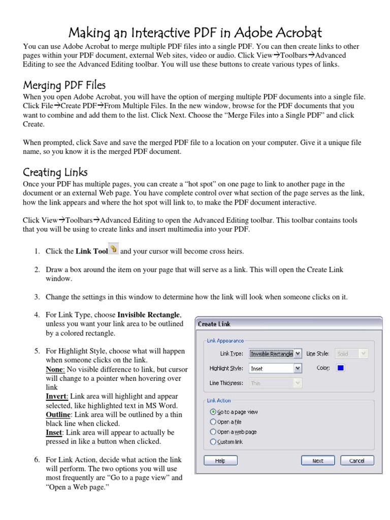 Making An Interactive PDF in Adobe Acrobat | PDF | World Wide Web ...