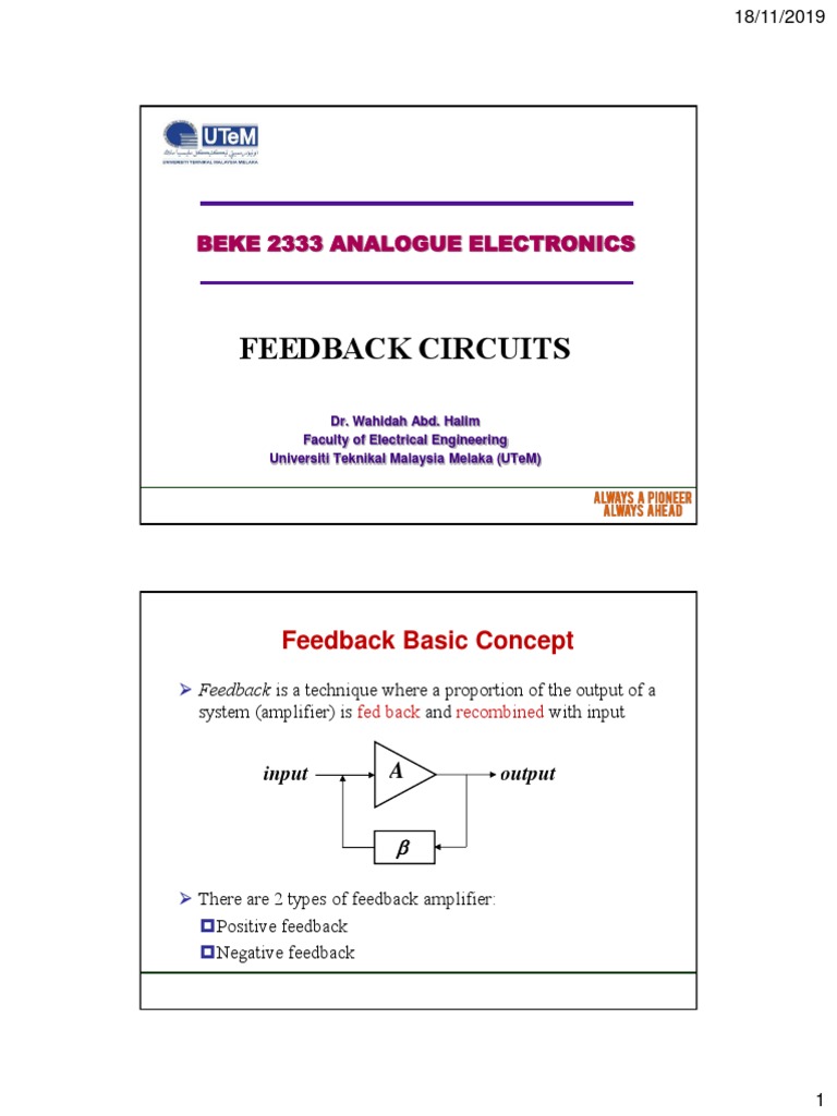 Chapter 5 - Feedback Circuit | PDF | Amplifier | Feedback