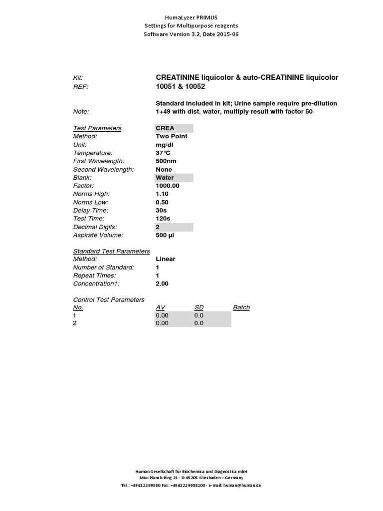 CREA - CREATININE Liquicolor - auto-CREATININE Liquicolor - Vs 3.2 - E ...