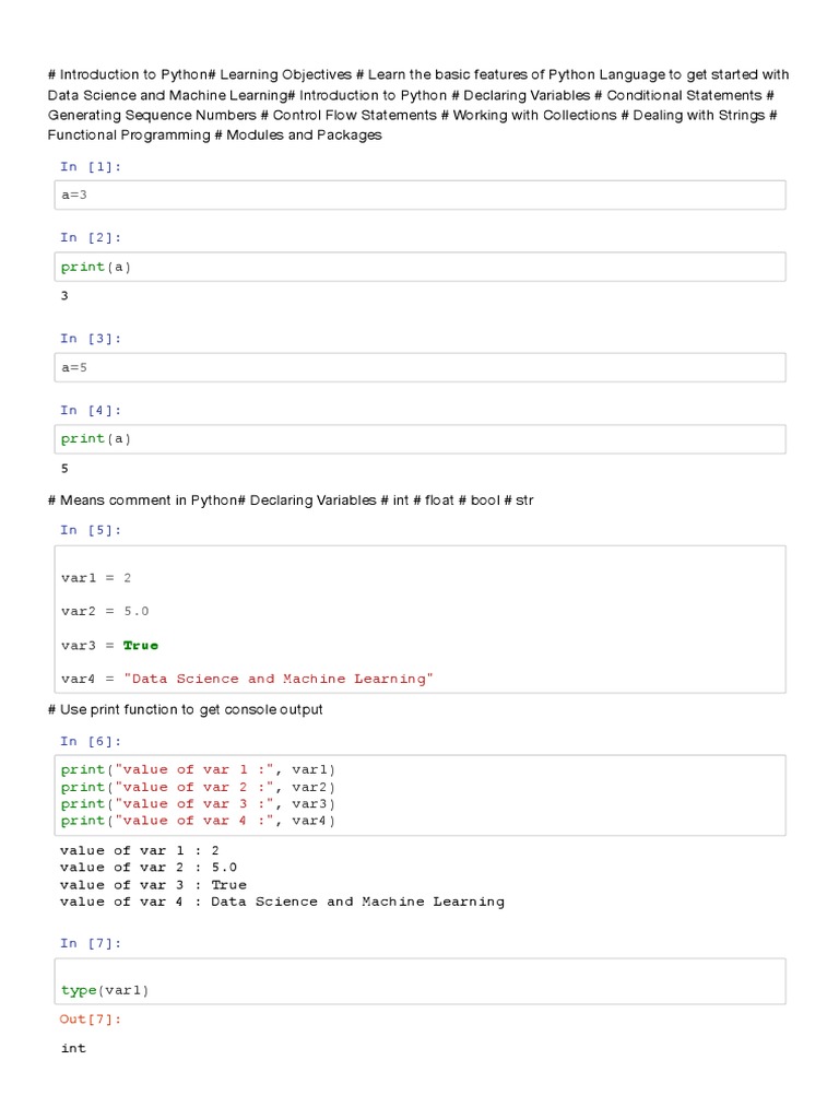 CH1 Introduction To Python | PDF | Anonymous Function | Boolean Data Type
