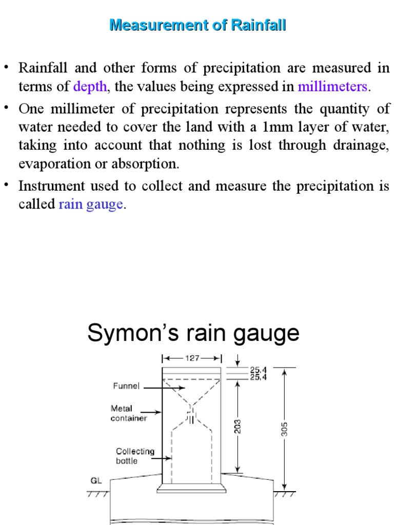 Depth Millimeters: Measurement of Rainfall | PDF | Precipitation ...
