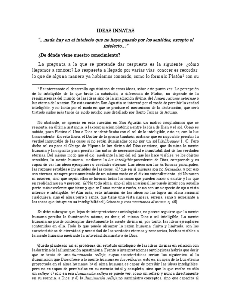 Ideas Innatas Odu | PDF | Alma | Conocimiento