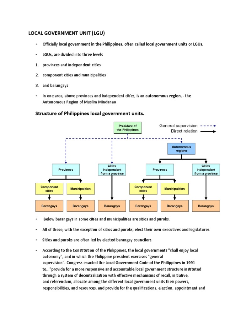 Local Government Unit | PDF | Philippines | Public Sphere