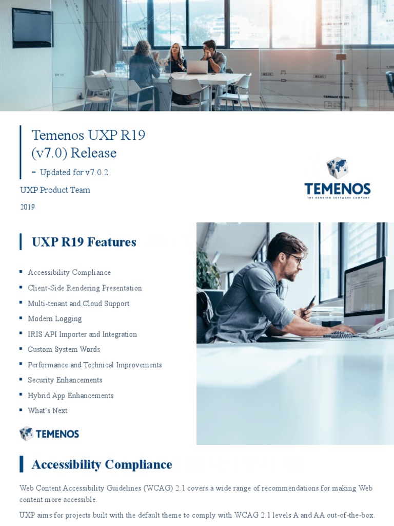Temenos UXP R19 (v7.0) Release | PDF | Accessibility | Mobile App