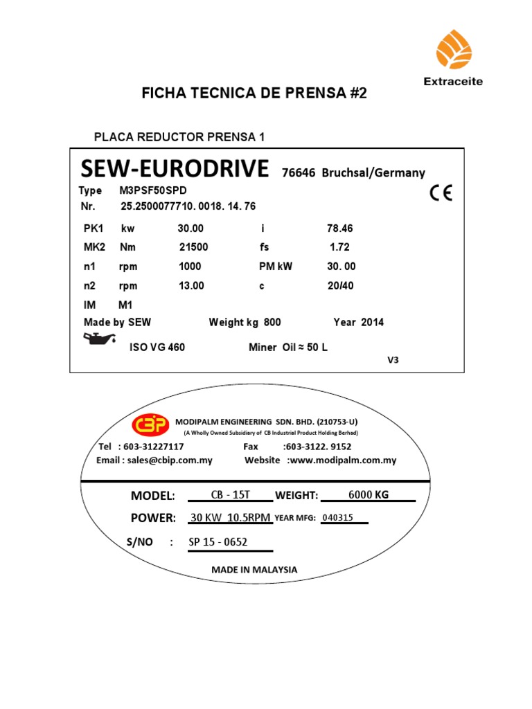 Ficha Técnica de Prensa CB-15T | PDF | Vehículo de motor | Coche