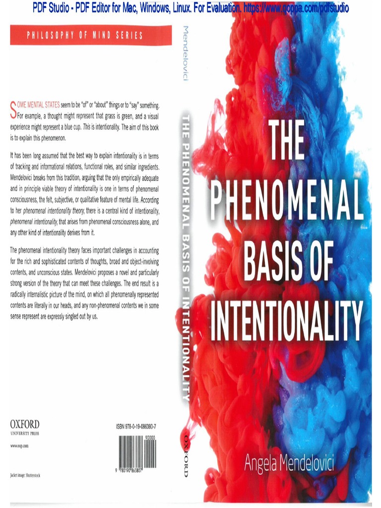 (Philosophy of Mind Series) Angela Mendelovici - The Phenomenal Basis ...