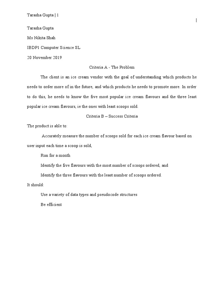 Tarasha IceCream | PDF | Ice Cream | Information Technology