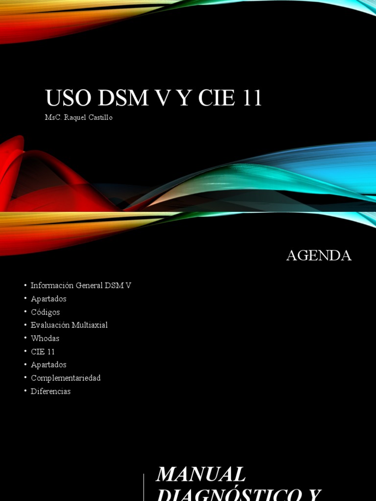 Uso DSM V y CIE 11 | PDF | Manual Diagnóstico y Estadístico de los ...