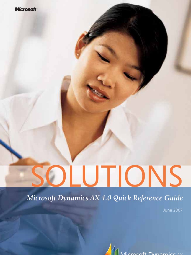 Dynamics Ax 4.0 Refrence Guide | PDF | Business | Computers