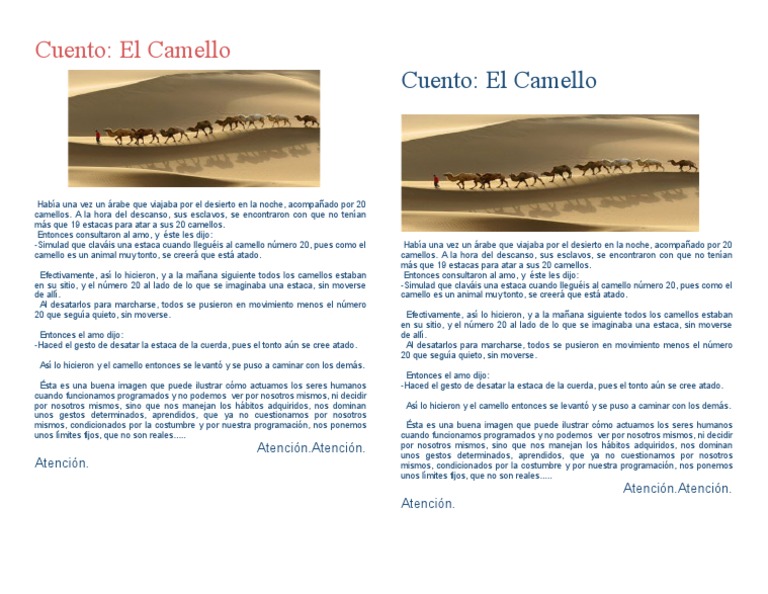 Cuento El Camello | PDF