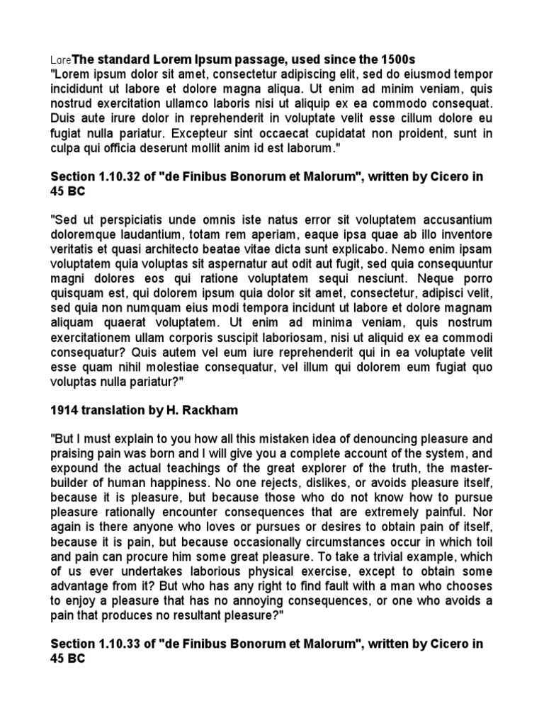 The Standard Lorem Ipsum Passage, Used Since The 1500s | PDF | Emotions