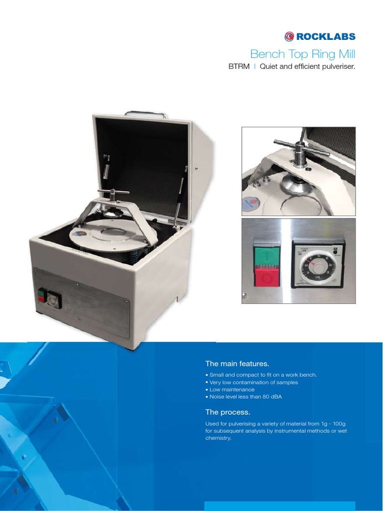 Bench Top Ring Mill Brochure English PDF | PDF