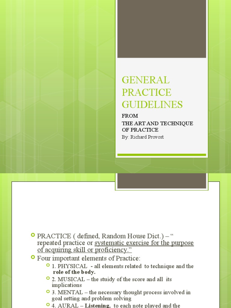 General Practice Guidelines | PDF