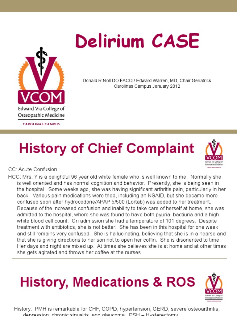 Acute Delirium Case | PDF | Analgesic | Heart Failure